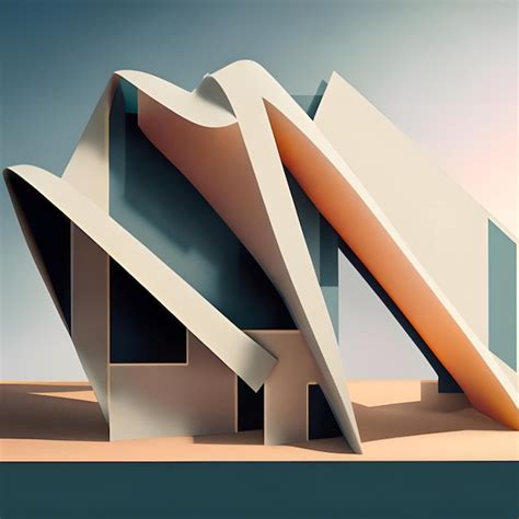 Premium Photo An Abstract Architectural Design With Unconventional Shapes And Angles Style