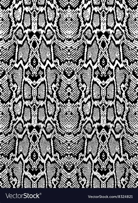 Snake Python Skin Texture Seamless Pattern Black Royalty Free Vector Image VectorStock
