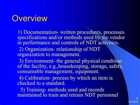 Non Destructive Testing Evaluation Auditor Ndt Training Ppt