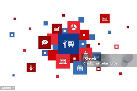 프리젠 테이션 인포 그래픽 10 단계 픽셀 디자인 강사 주제 비즈니스 프리젠 테이션 다이어그램 간단한 아이콘 10에 대한 스톡 벡터 아트 및 기타 이미지 Istock