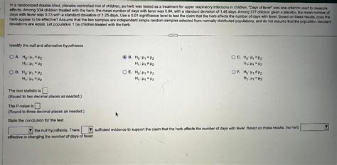 Solved In A Randomized Double Blind Placebo Controlled