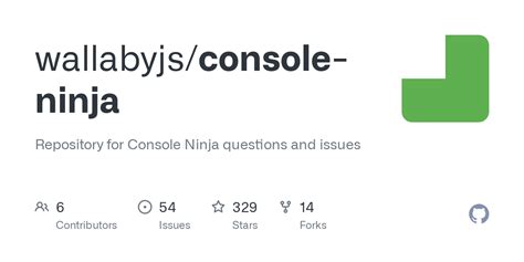 GitHub Wallabyjs Console Ninja Repository For Console Ninja Questions And Issues