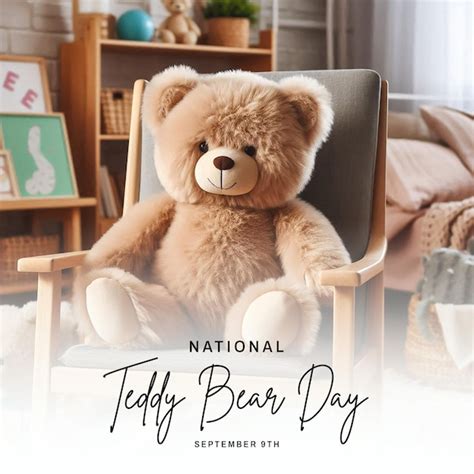 National Teddy Bear Day United States Social Media Post Banner Poster