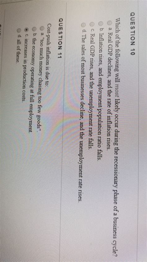 Solved Question 10 Which Of The Following Will Most Likely