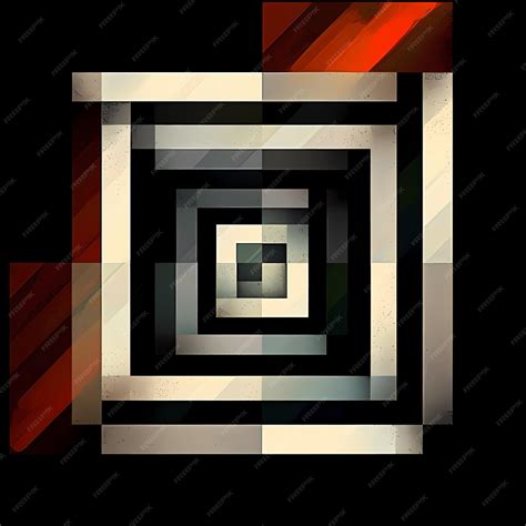 Premium Ai Image Geometric Modern Art Poster Or Pattern Art Square Rectangle Perspective