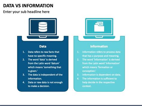 Data Vs Information Presentation Slides Templates Data Presentation