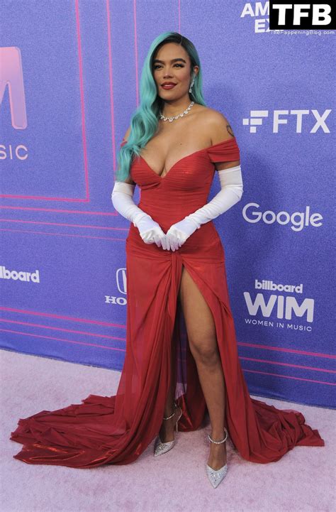 Karol G Flaunts Nice Cleavage At The Billboard Women In Music Awards