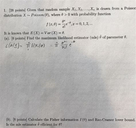 solved 1 [28 points] given that random sample xi x2