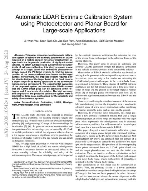 Automatic Lidar Extrinsic Calibration System Using Photodetector And