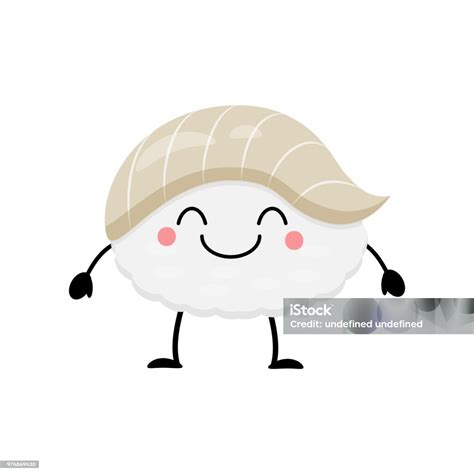 귀여운 만화 초밥 문자입니다 카와 초밥입니다 그림을 벡터 나 0명에 대한 스톡 벡터 아트 및 기타 이미지 0명 귀여운
