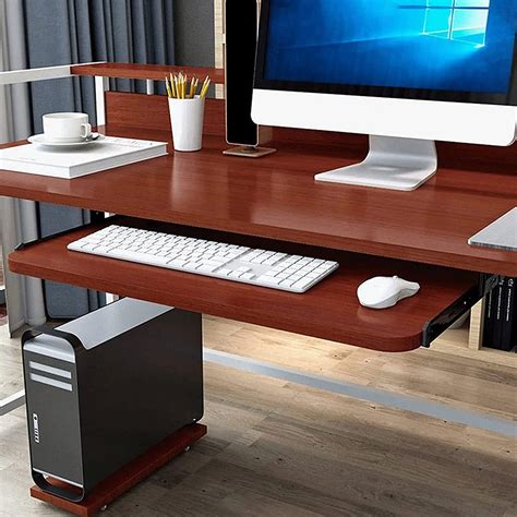 Buy Keyboard Tray Under Desk Storage Desk Extender For Keyboard And Mouse Wooden Keyboard