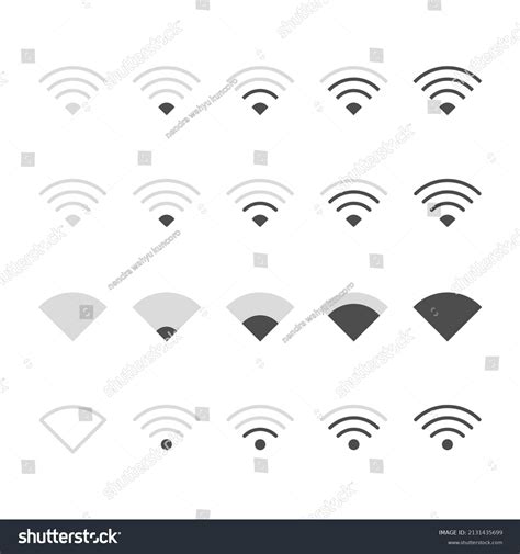 Wifi Signal Indicator Icon Set Suitable Stock Vector Royalty Free Shutterstock