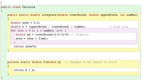 solved public class calculus public static double integrate