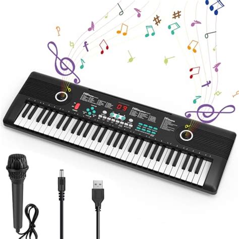 61 Keys Keyboard Piano Electronic Digital Piano With Built In Speaker Microphone Portable