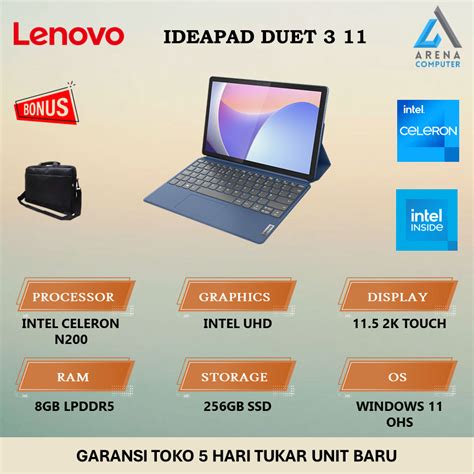 Jual Lenovo Ideapad Duet Touch Intel N Gb Gb K W Ohs Shopee Indonesia