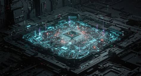 Cyberpunk Motherboard Stock Illustration Illustration Of Stadium