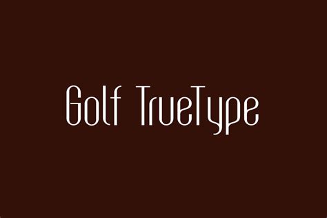 Golf Truetype Fonts Shmonts