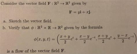 solved consider the vector field f r2 → r² given by f yi
