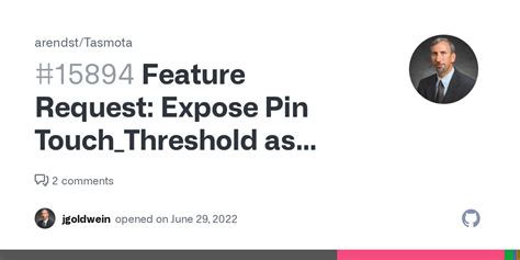Feature Request Expose Pin Touch Threshold As Setoption Issue Arendst Tasmota GitHub