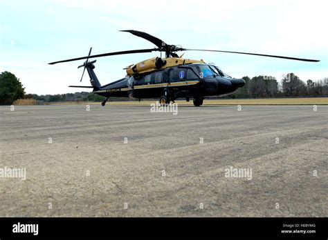 A Vh 60 Black Hawk Helicopter Sits At Felker Army Airfield After Taking Its Final Flight From