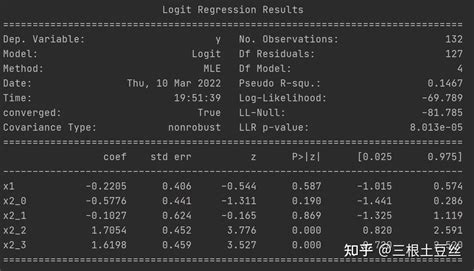 使用statsmodels做logistic回归 知乎