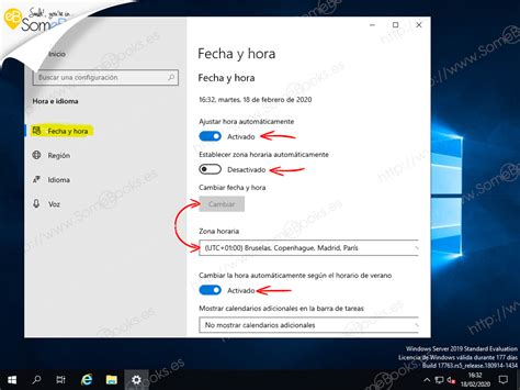 Configurar La Zona Horaria En Windows Server Con Escritorio Somebooks Es