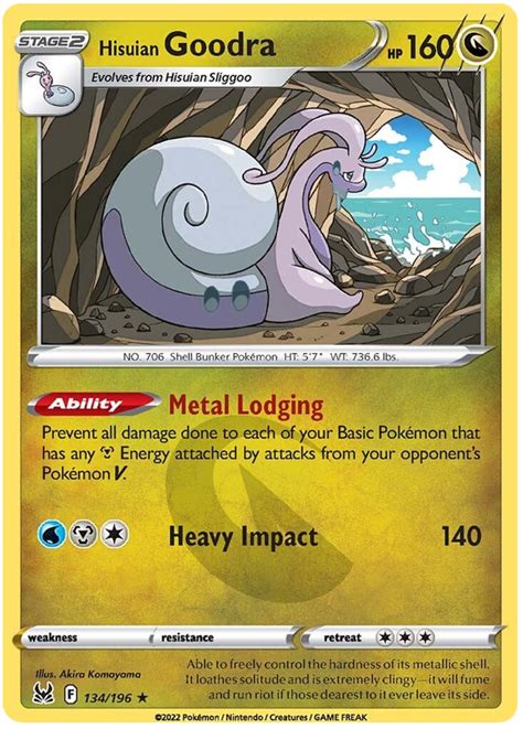 Hisuian Goodra Lost Origin 134 Pokemon Card