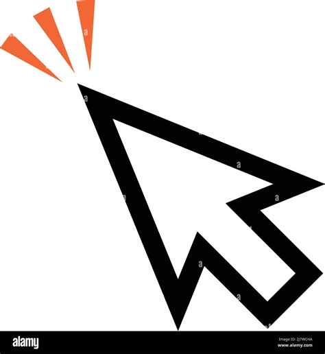 Clicking The Mouse Cursor Pointer Editable Vector Stock Vector Image
