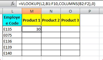 COLUMNS Function In VLOOKUP Function Excel Solutions Basic And Advanced