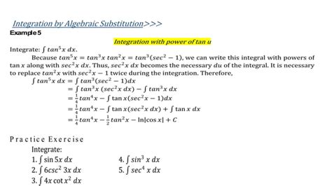 Integration Of Trigonometric Functions Pptx Physics Science