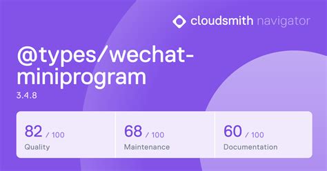 Typeswechat Miniprogram 348 Npm Package Quality Cloudsmith Navigator