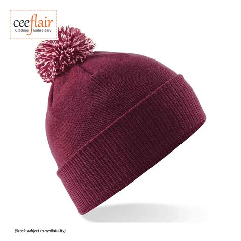 Pom Pom Beanie Personalised Workwear In Somerset