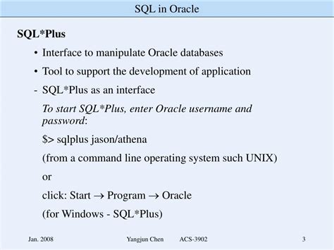 PPT Outline SQL In Oracle Oracle Database System Architecture Oracle Server Oracle Client