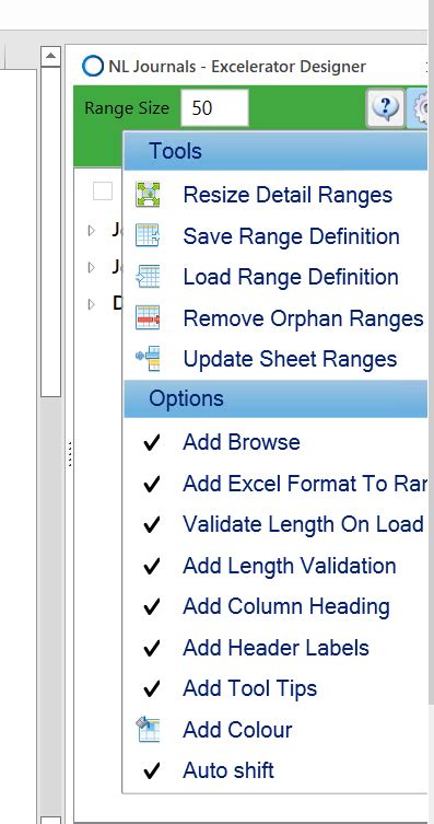 Range Definition Sage 200 Excelerator Help