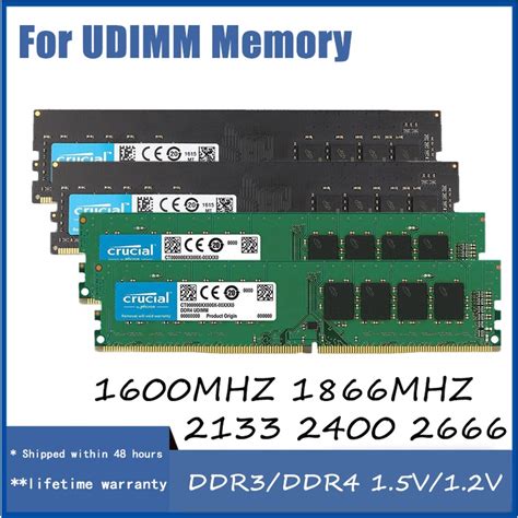 Crucial 4gb 8gb Ddr4 2133mhz 2400mhz 2666mhz Ddr3 1066mhz 1333mhz 1600mhz Udimm Ram De Memória