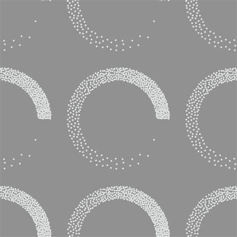 Stipple Seamless Pattern In Retro Style On Grey Background Vector