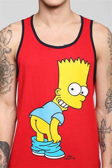 Bart Mooning Tank Top Tank Top Urban Outfitters Tank Man Tank Tops