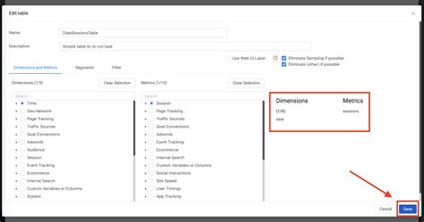 How To Add Tables To Your Existing Ua Backup Analytics Canvas