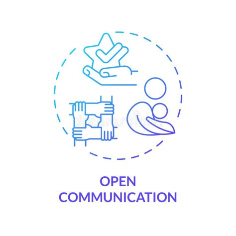 2d Thin Line Gradient Icon Open Communication Concept Stock Vector Illustration Of Line