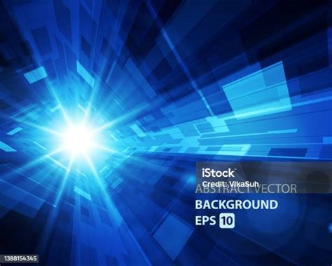 추상 배경 가상 현실 3d 공간 그리드 효과 렌즈 광학 기기에 대한 스톡 벡터 아트 및 기타 이미지 렌즈 광학 기기 빛 인터넷 Istock