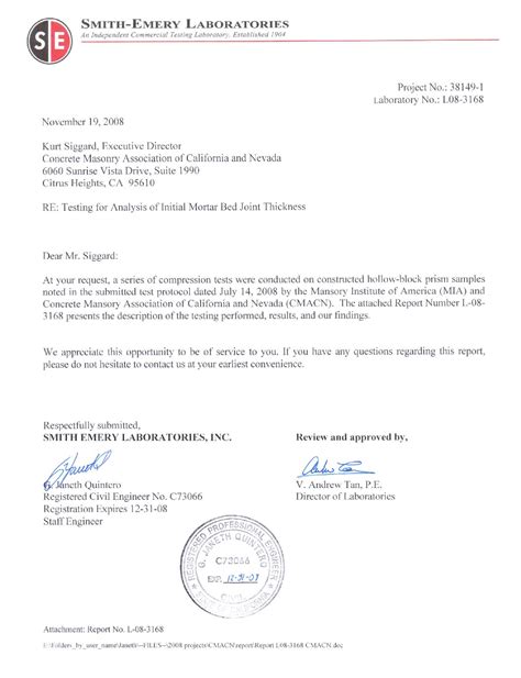Analysis Of Initial Mortar Bed Joint Thickness Report • Cmacn