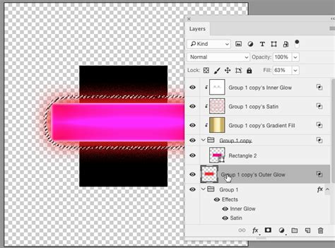 adobe photoshop Сlip layer to outer glow Graphic Design Stack Exchange