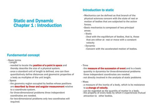 Static And Dynamic Complete Notes Bfc 10103 Static And Dynamic