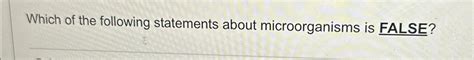 Solved Which Of The Following Statements About Chegg