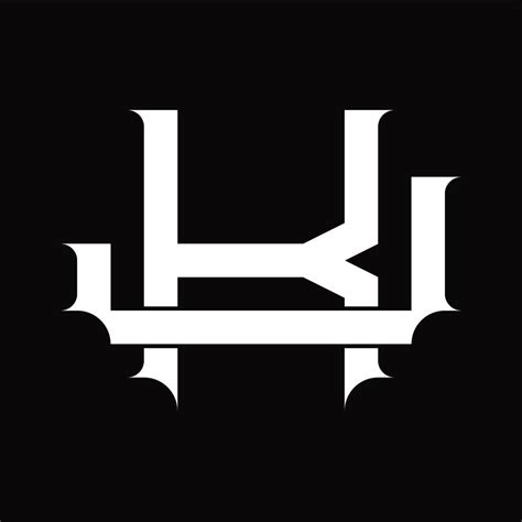 Jk Logo Monogram With Vintage Overlapping Linked Style Design Template