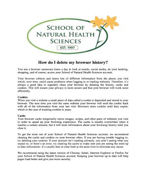 Fillable Online Delete Browsing History Fax Email Print PdfFiller