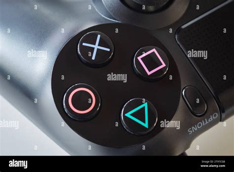 Macro Photography Of Play Station Controller Buttons Stock Photo Alamy