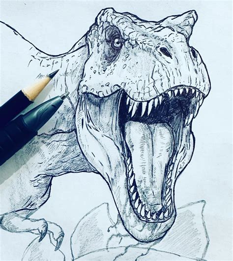How To Draw Dinosaurs From Jurassic Park
