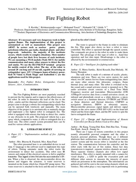 fire fighting robot pdf robot robotics