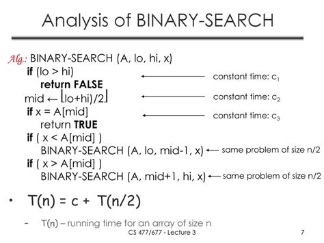 Analysis Of Algorithms Cs 477 Ppt Download